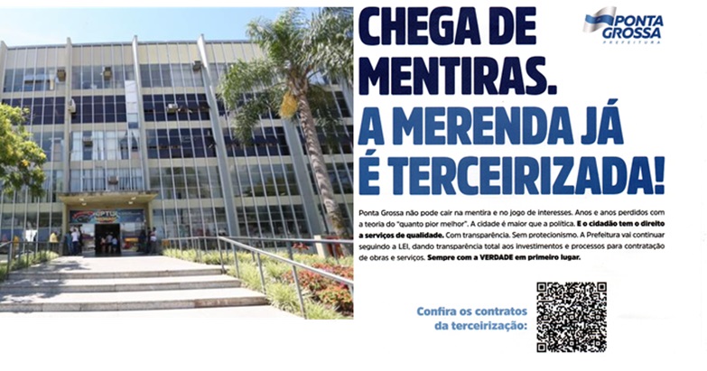 Prefeitura de PG distribui panfletos em defesa da terceirização da ...